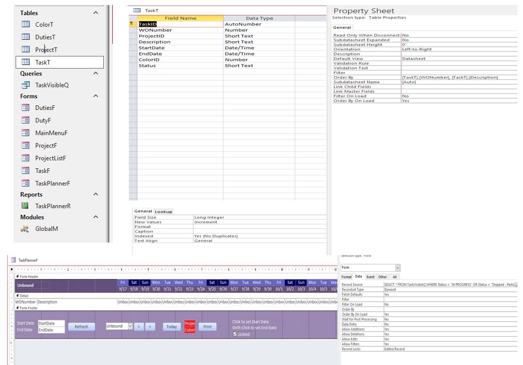 ProjectListF to TakePlannerF - Access Developer Forum - Computer ...