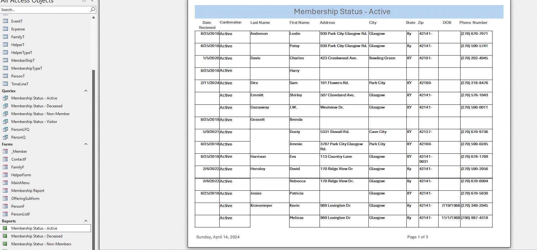 Report is missing names - Microsoft Access Forum - Computer Learning Zone
